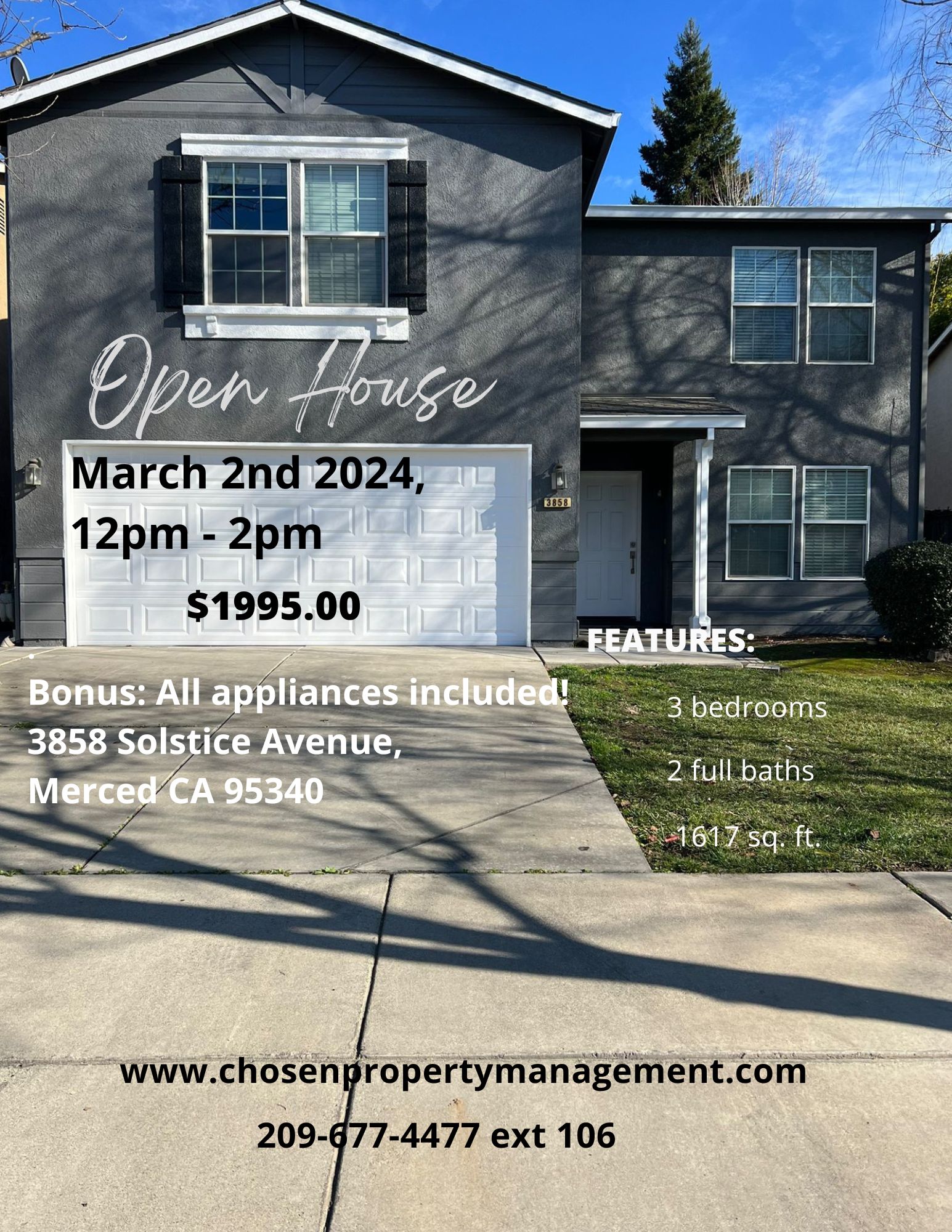 Open House This Saturday, March 2nd